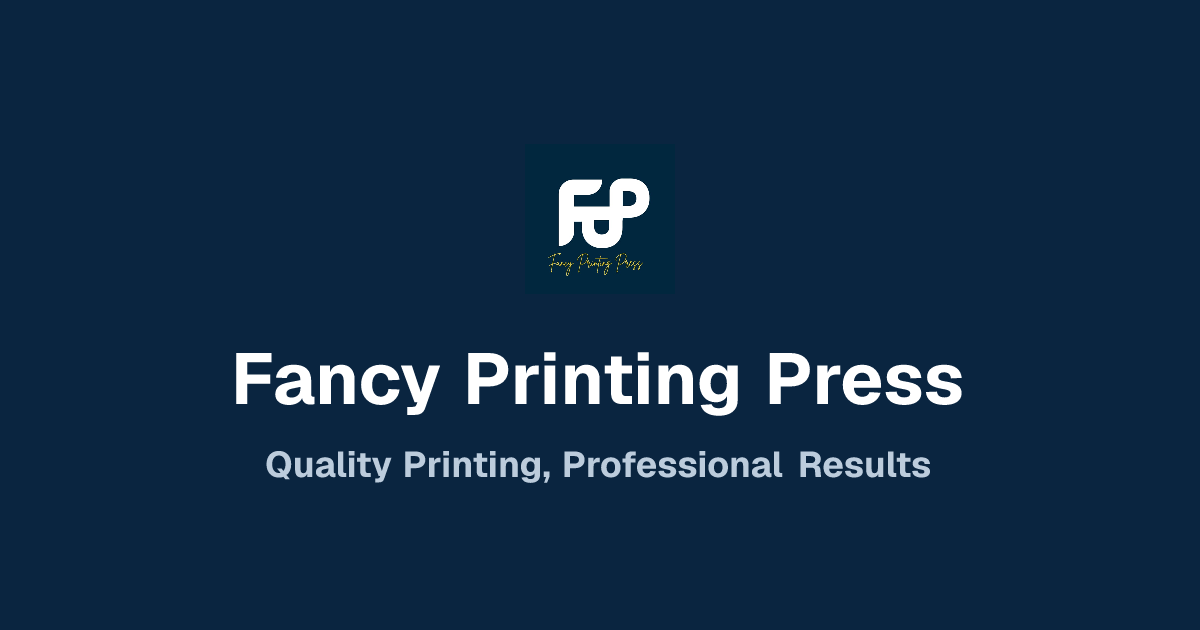 Fancy Printing Press | Quality Printing in Gujranwala